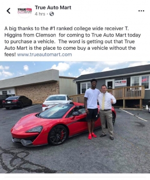 Clemson Football Player's Sports Car Photo Goes Viral - FITSNews